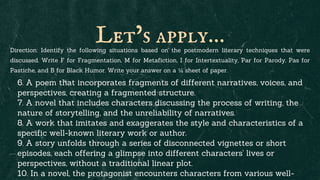 ENGLISH_POSTMODERN LITERARY TECHNIQUES.pptx