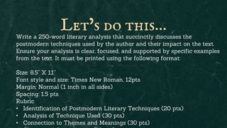 ENGLISH_POSTMODERN LITERARY TECHNIQUES.pptx