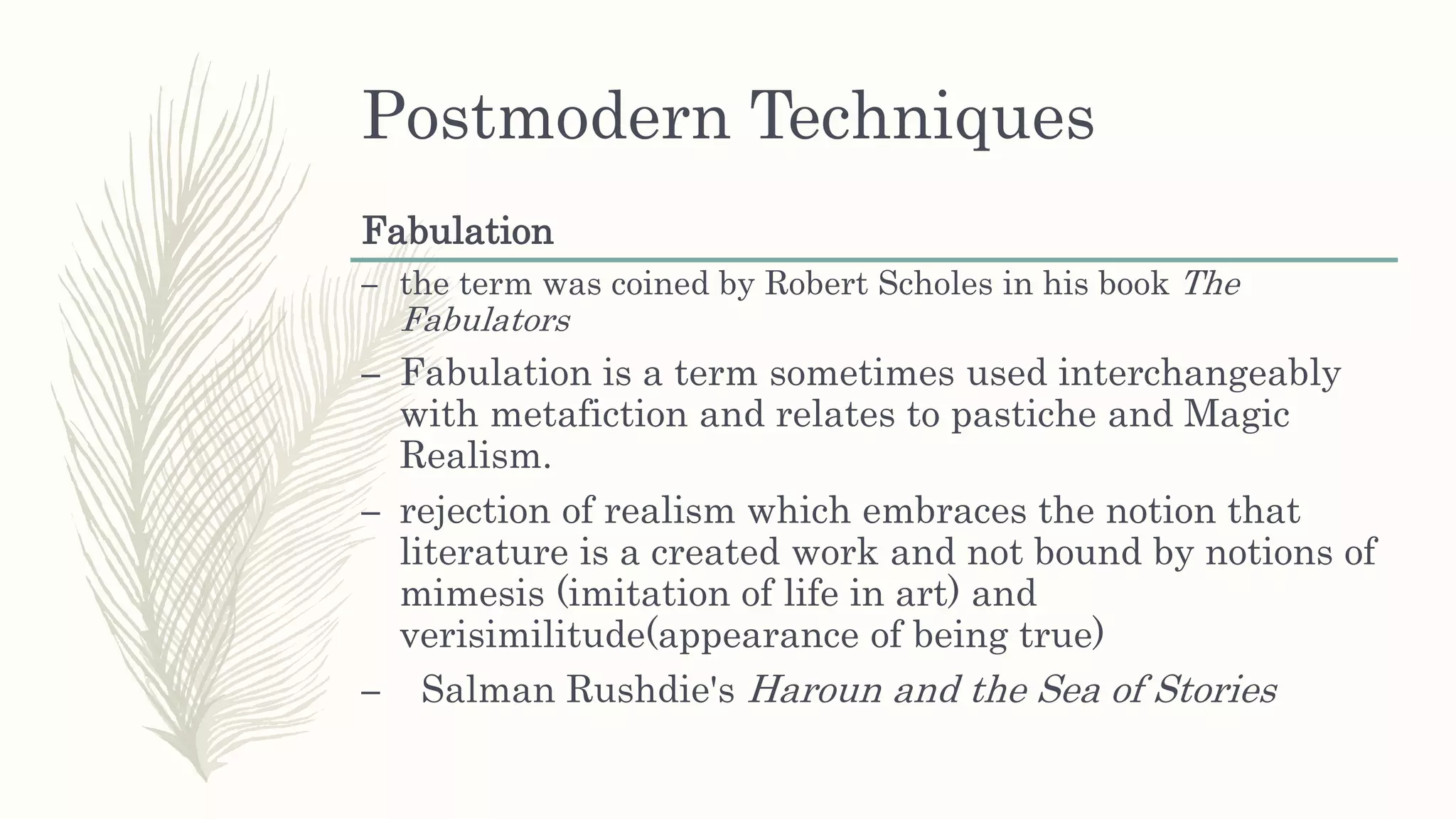 Postmodern literature | PPTX