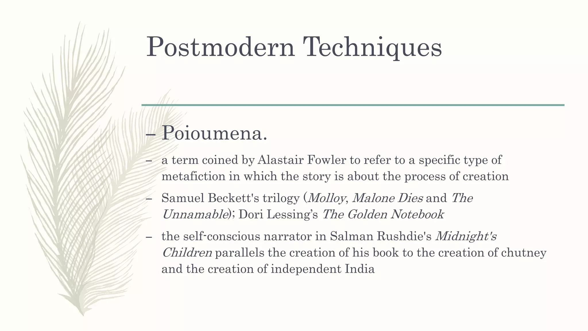 Postmodern literature | PPTX | Fiction | Books and Literature