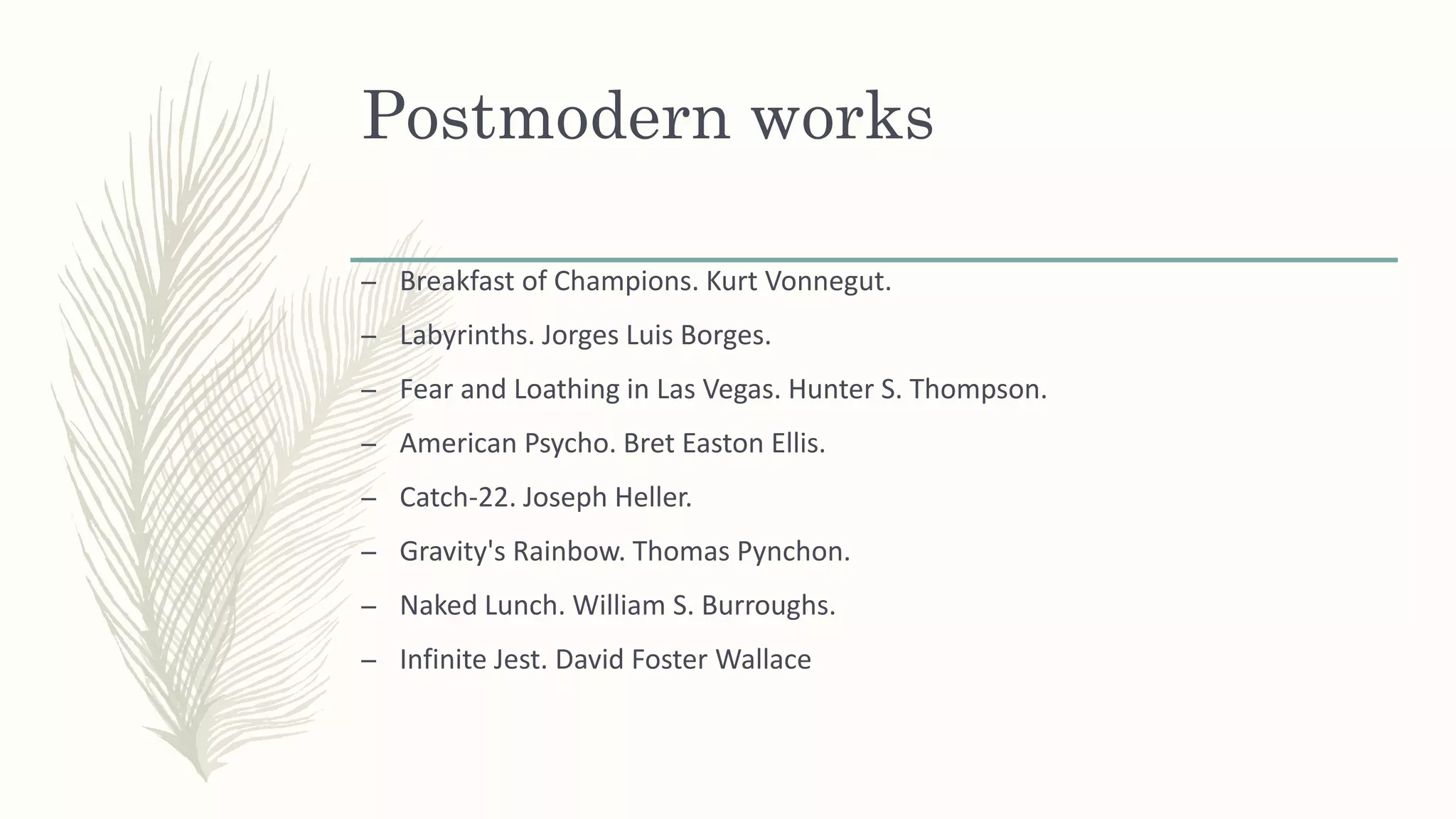 Postmodern literature | PPTX