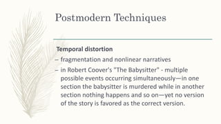 Postmodern literature | PPTX
