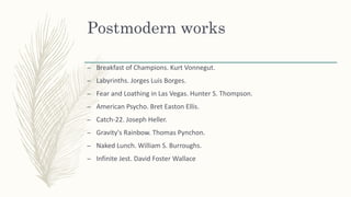 Postmodern literature | PPTX