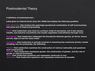 Postmodern theory and theorists | PPT