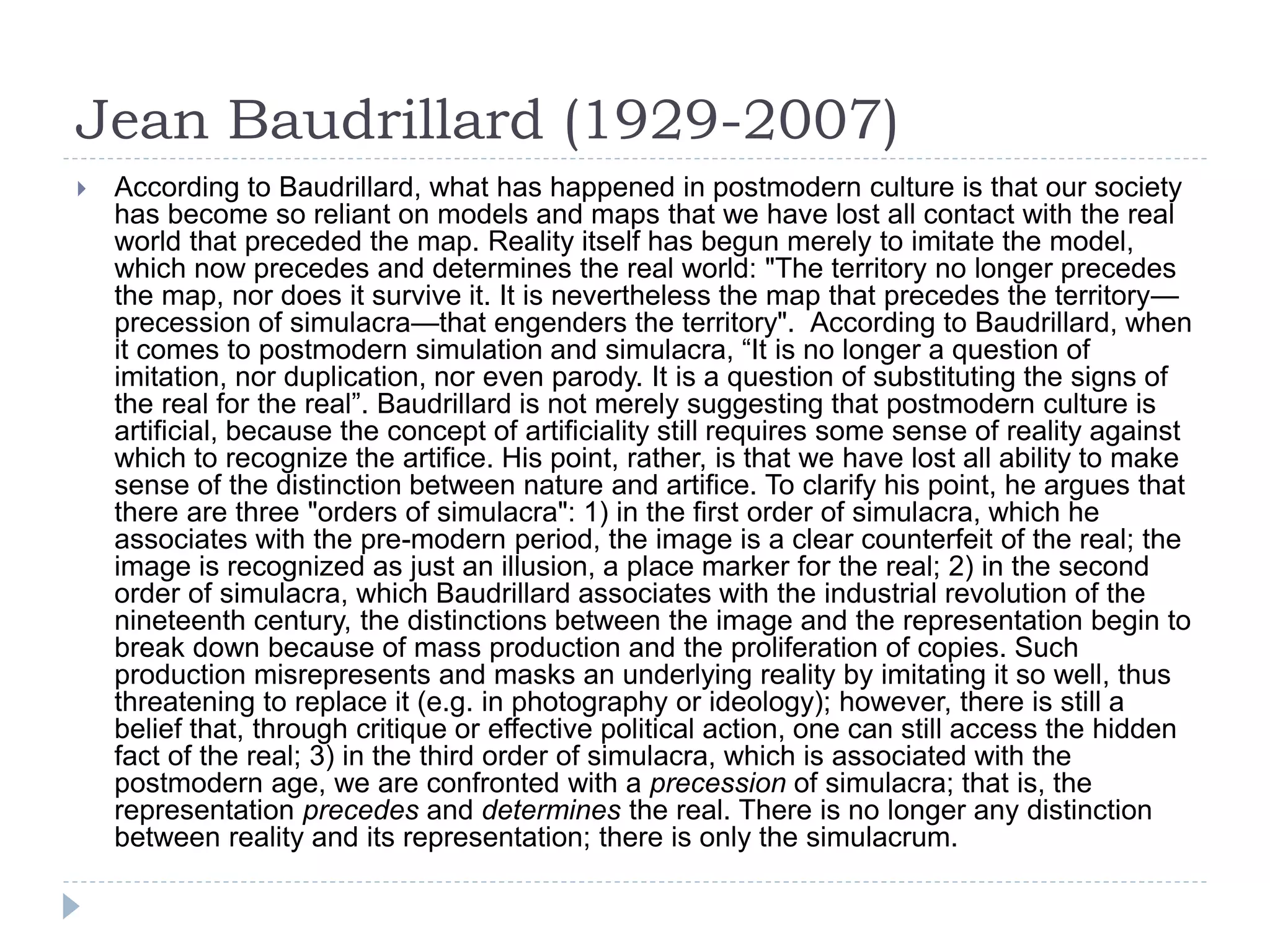 Postmodern theory & theorists | PPTX