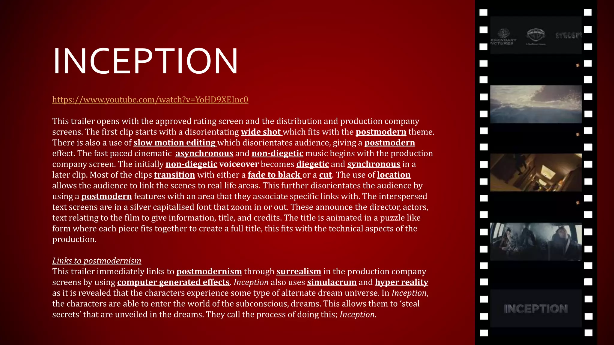 Postmodern Trailer Analysis 2 Films 6-10 | PPTX