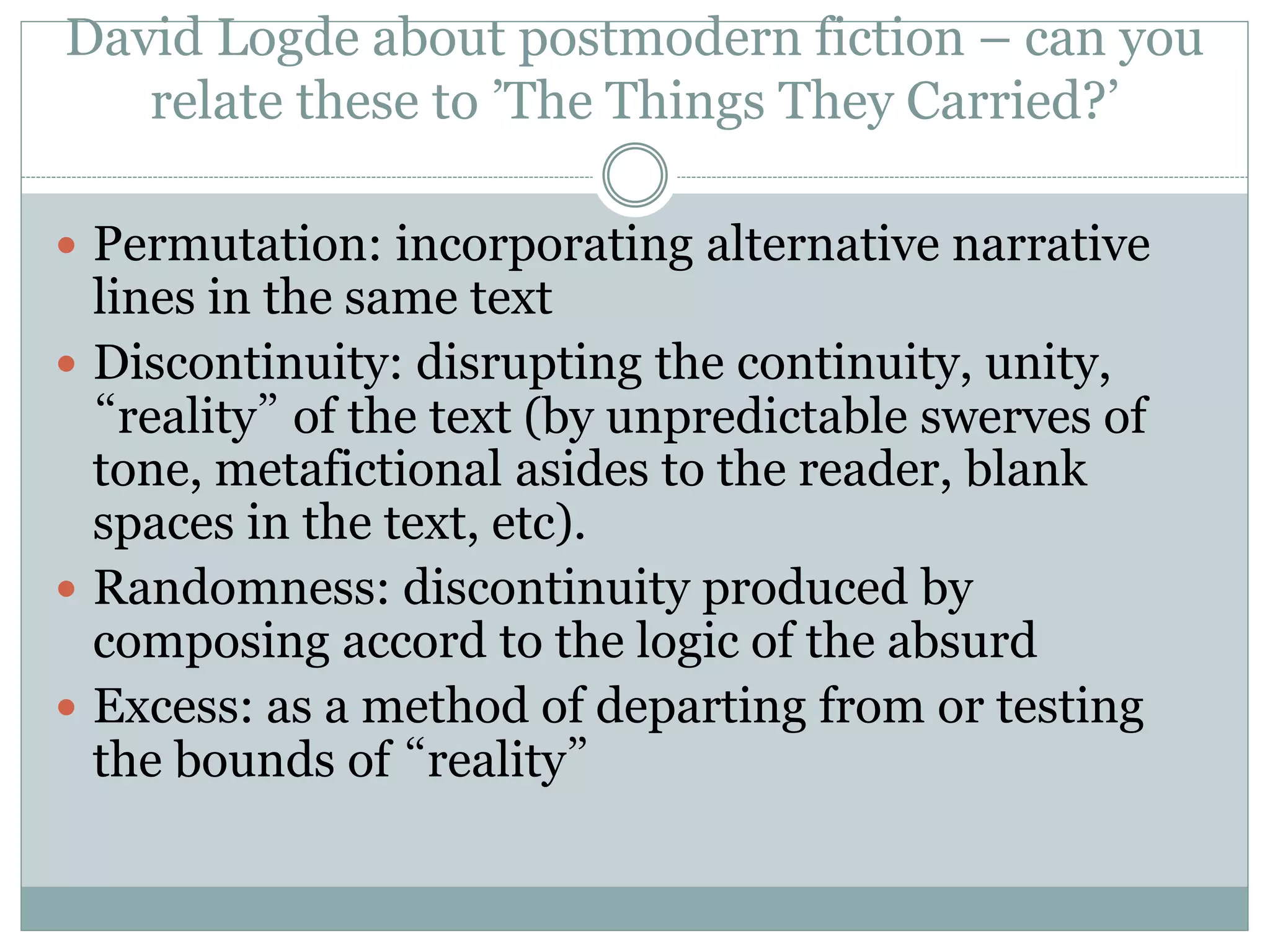 Postmodern traits bennett o'brien | PPTX | Modern Art | Fine Art