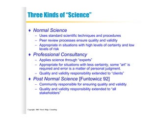 Post Normal Science and eXtreme Programming | PDF