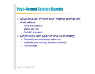 Post Normal Science and eXtreme Programming | PDF