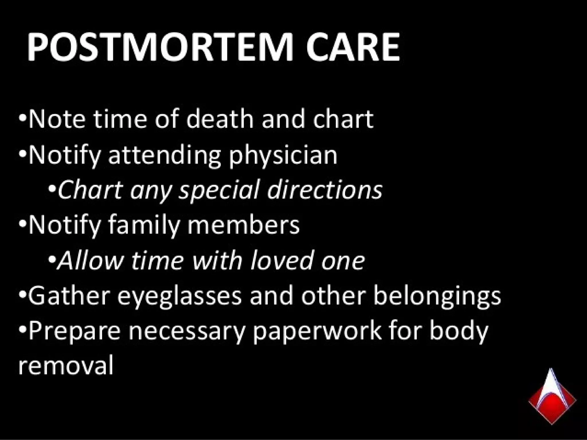 Post mortem care | PPT