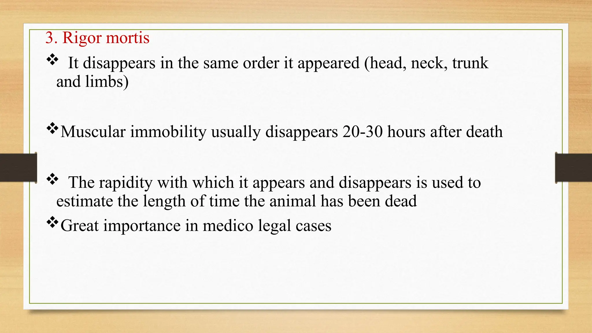 post-mortem changes in Veterinary Pathology | PPTX