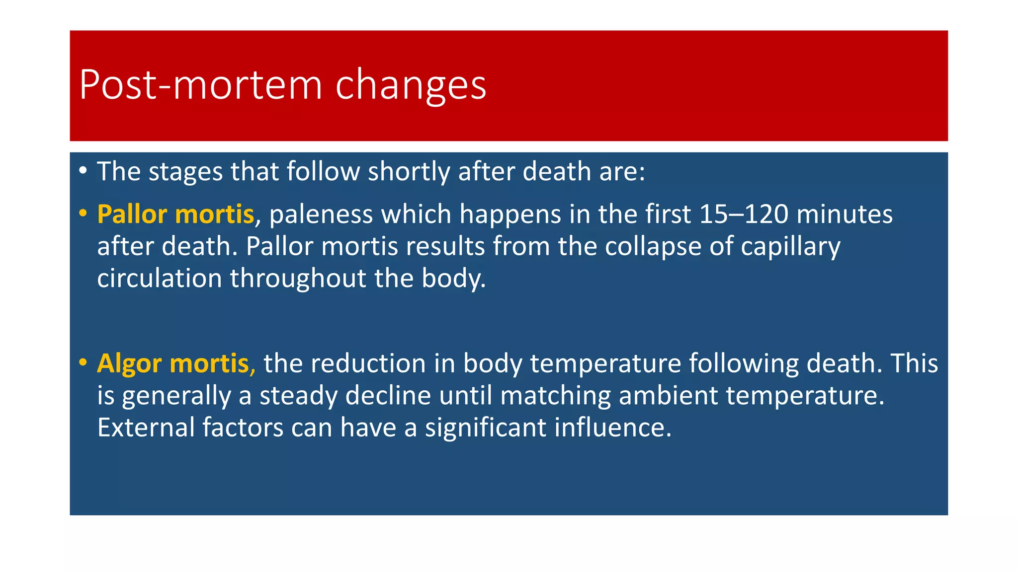 Death and Postmortem Changes | PDF