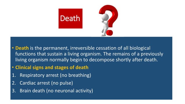 Death and Postmortem Changes | PDF | Death, Injury, or Military ...