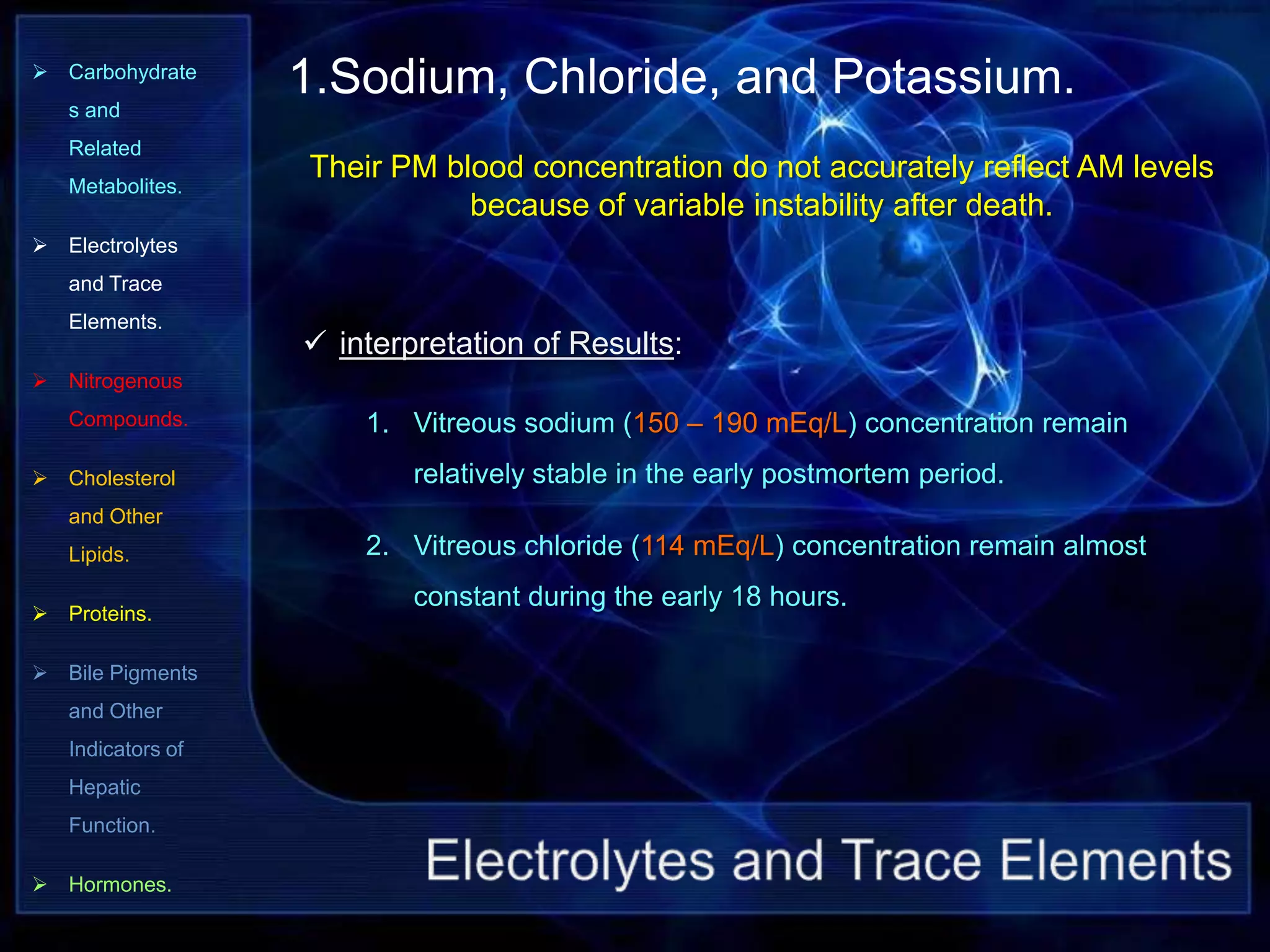 Postmortem chemistry | PPTX