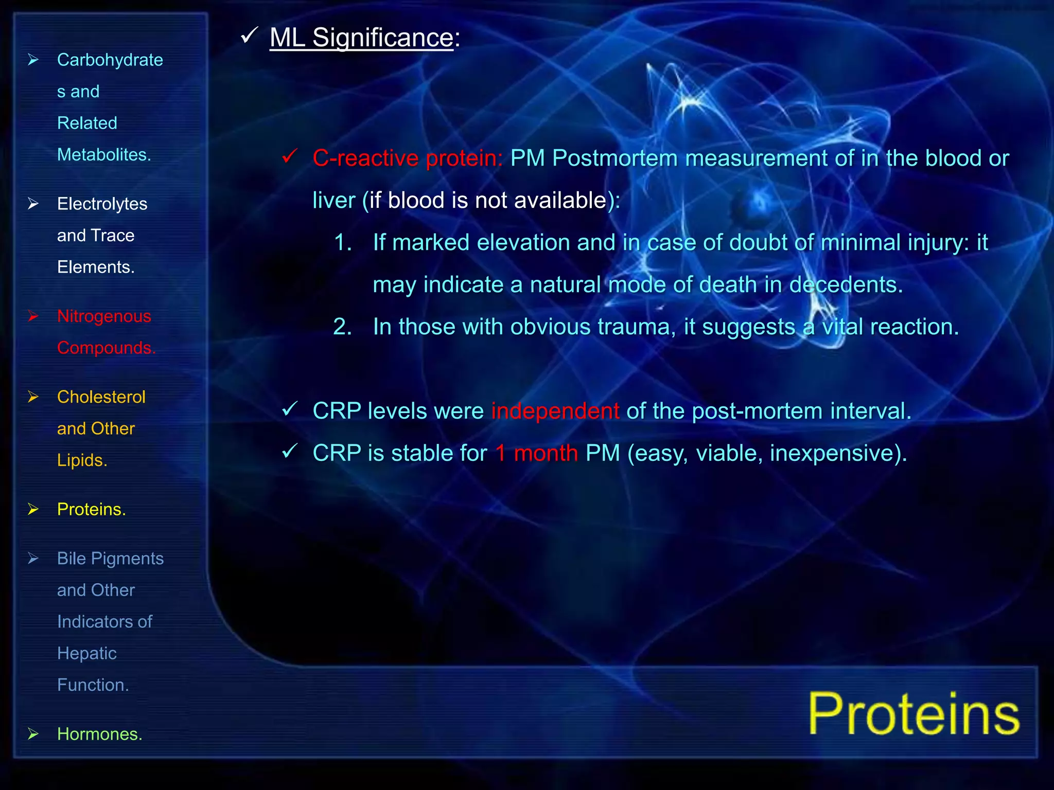Postmortem chemistry | PPTX