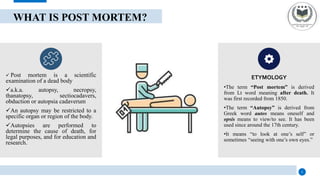 Post Mortem Examination | PPTX