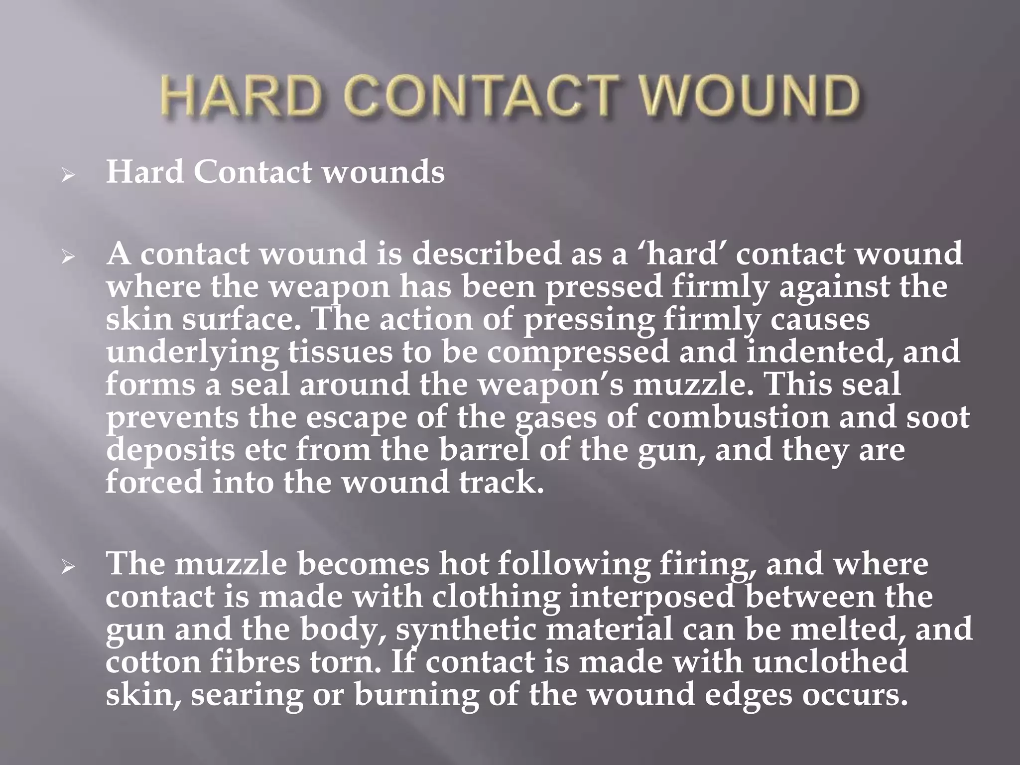 Post-Mortem Examintion of Gun-Shot Wounds by Souvik Dhar | PPTX