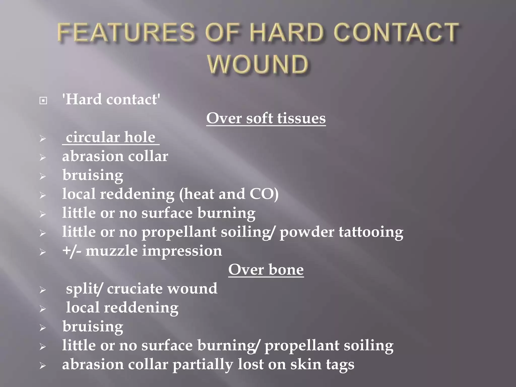 Post-Mortem Examintion of Gun-Shot Wounds by Souvik Dhar | PPTX