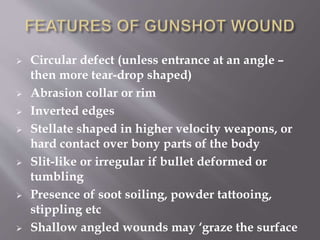 Post-Mortem Examintion of Gun-Shot Wounds by Souvik Dhar | PPTX | Arms ...