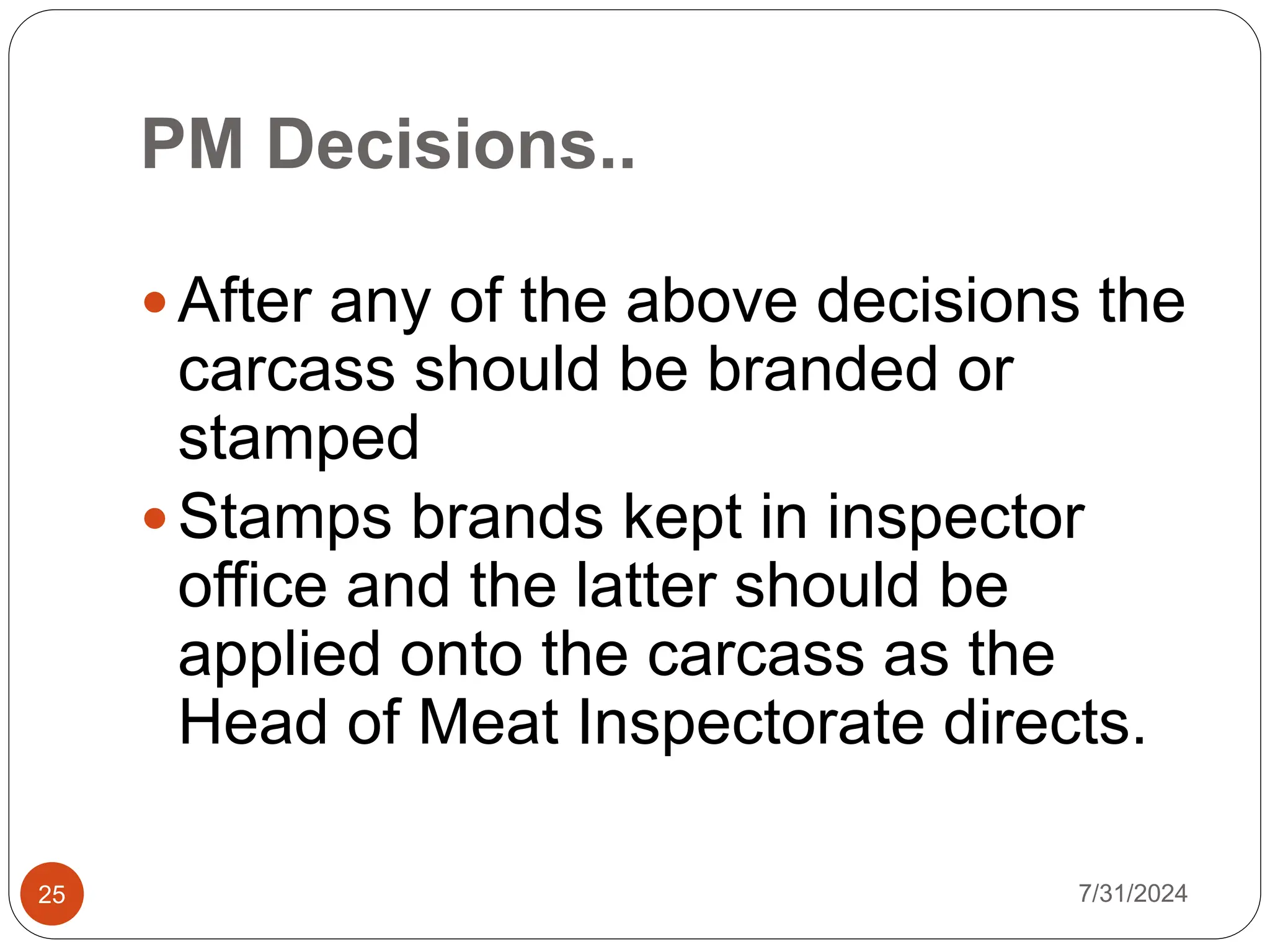 Post mortem inspection.pptx for enhancing understanding of meat ...