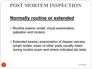 Post mortem inspection.pptx for enhancing understanding of meat ...
