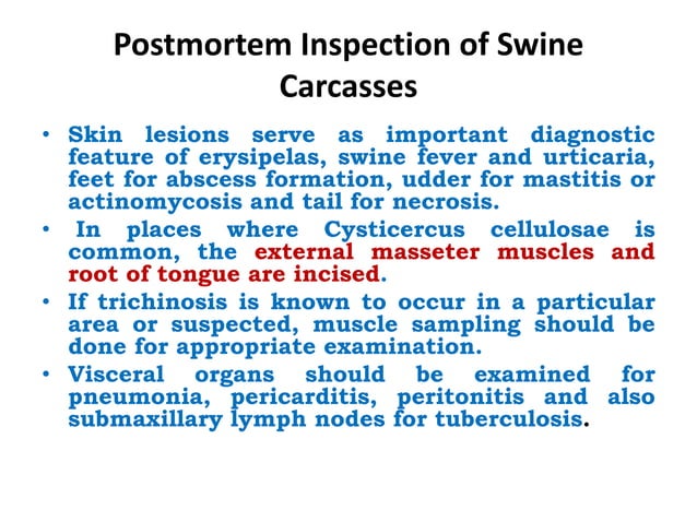Post mortem inspection in animals | PPTX