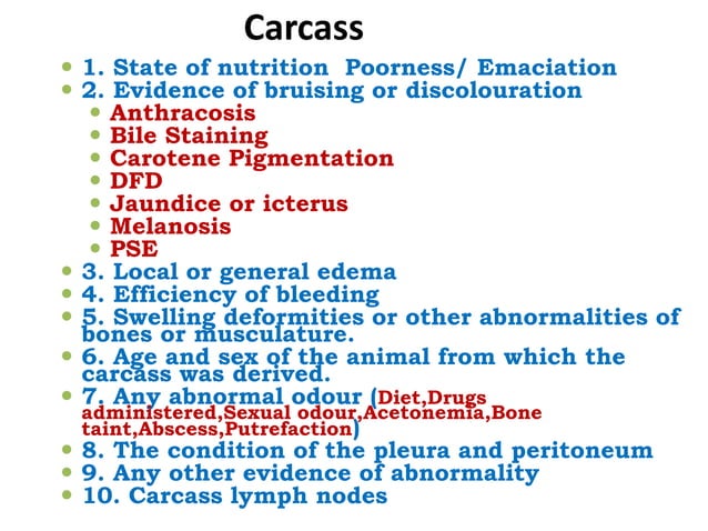 Post mortem inspection in animals | PPTX