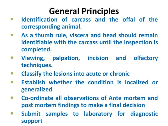 Post mortem inspection in animals | PPTX