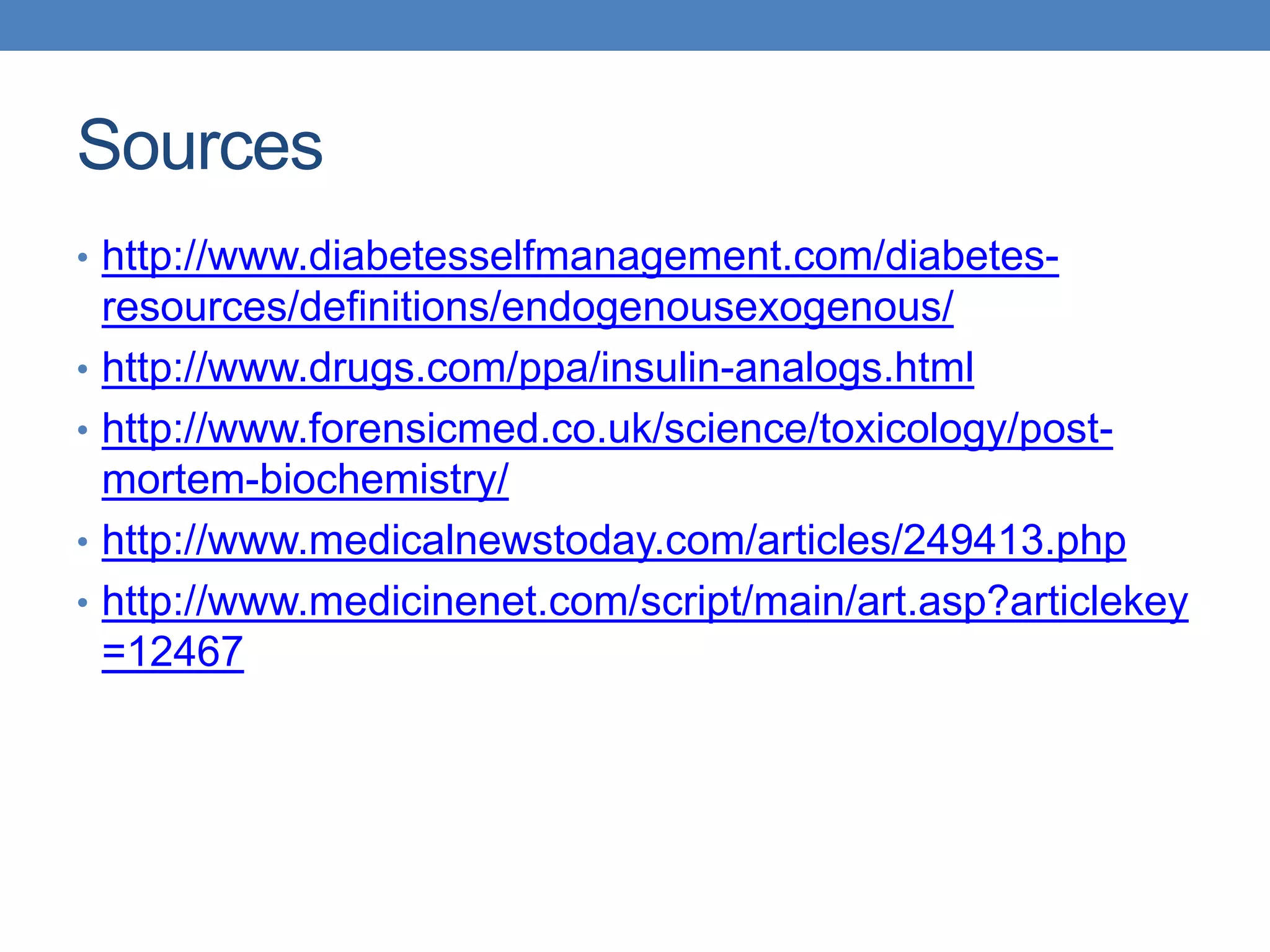 Postmortem Insulin Overdose | PPTX