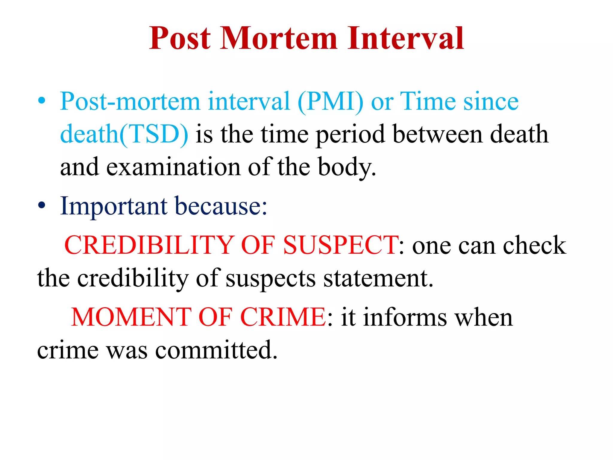 Post mortem interval | PPTX