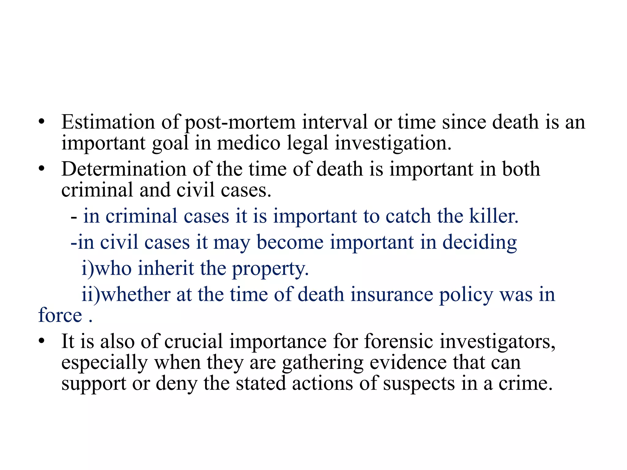 Post mortem interval | PPTX