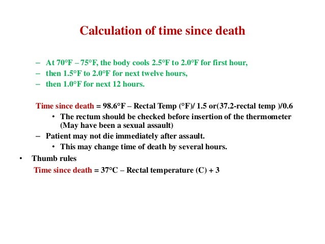 Post mortem interval