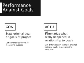 Project Post Mortem Review Outline | POTX