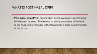 Post Nasal Drip Mucus In Lungs