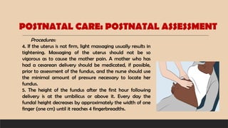 Postnatal-Assessment Presentation in the College of Nursing | PPT