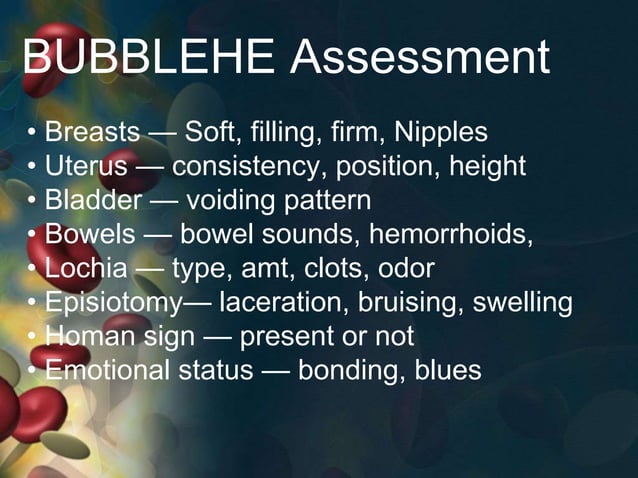 POSTNATAL ASSESSMENT | PPTX | Pregnancy | Reproductive Health