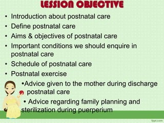 Postnatal care MANIK | PPTX