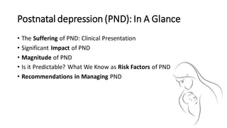 Postnatal Depression: Is it Predictable? | PDF