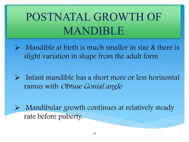 Post natal development of cranial base, maxilla and mandible | PPTX