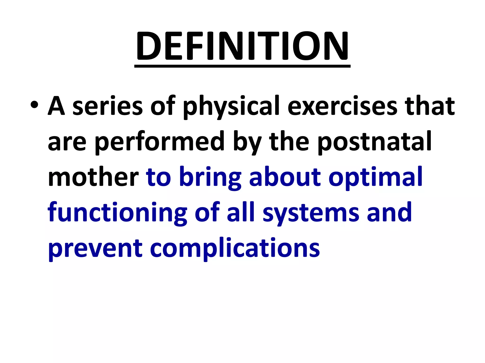 POST NATAL EXERCISE | PPTX