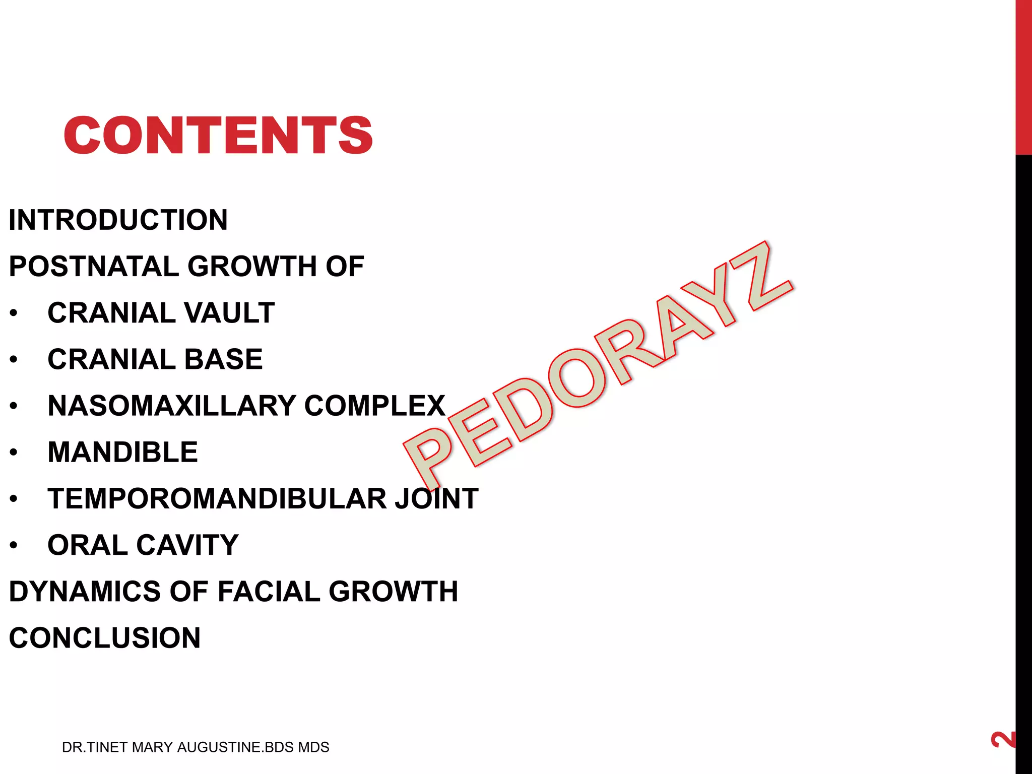 Postnatal growth of cranio facial structures | PPT