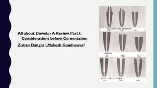 post n core. in prosthodontics and dental science | PPTX