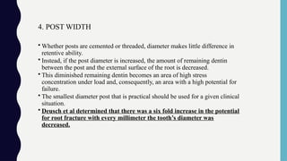 post n core. in prosthodontics and dental science | PPTX