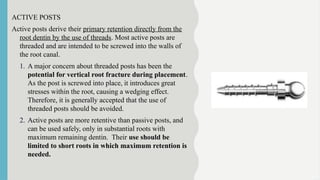 post n core. in prosthodontics and dental science | PPTX
