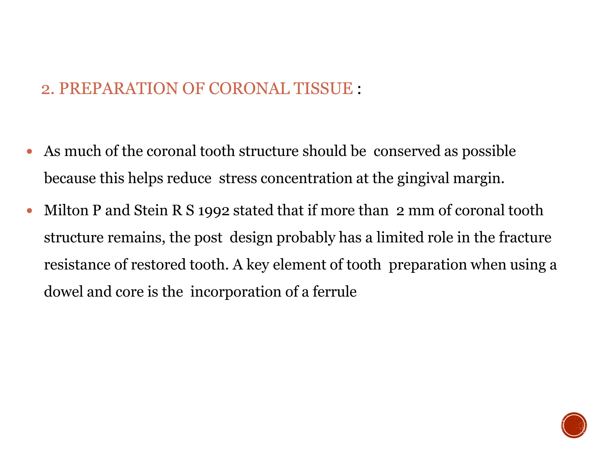PostNdCore classification types n new trends | PPTX | Dental Health | Diseases and Conditions