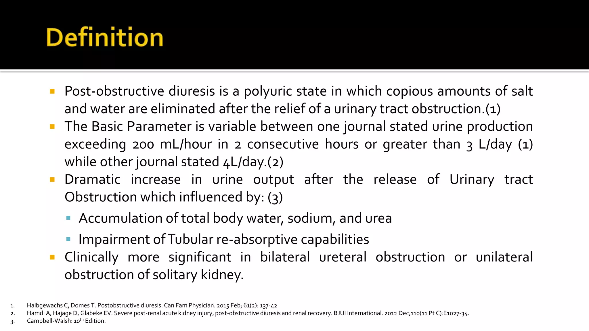 Post obstructive diuresis | PPTX