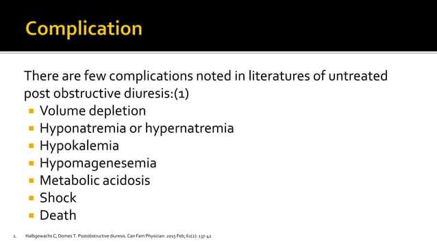 Post obstructive diuresis | PPTX