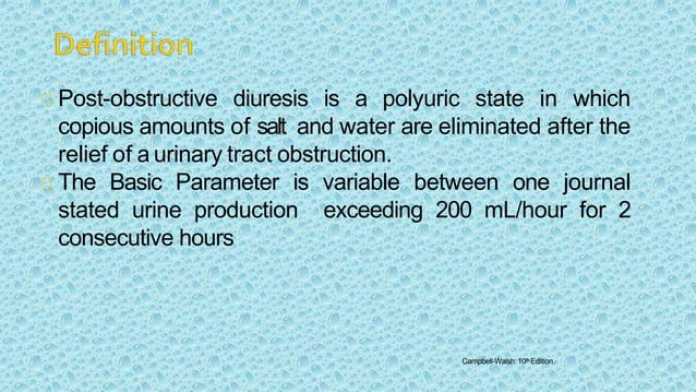 Postobstructive diuresis | PPT