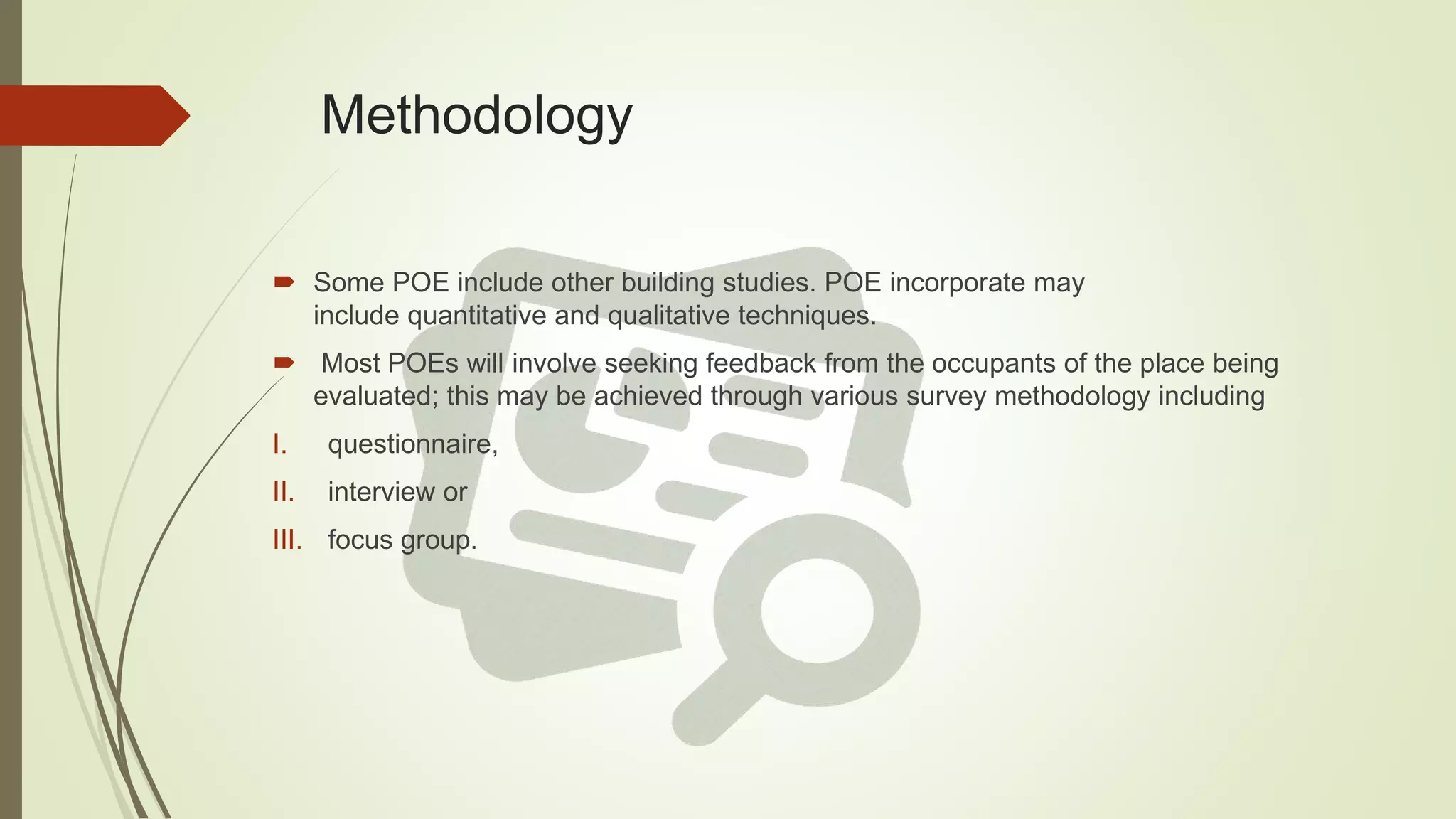 Post Occupancy Evaluation Pptx