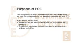 Post Occupancy Evaluation | PPTX